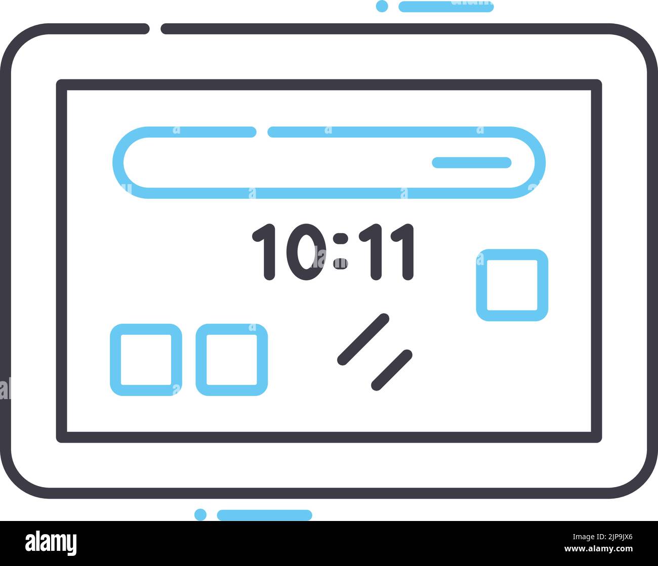 pad line icon, outline symbol, vector illustration, concept sign Stock ...