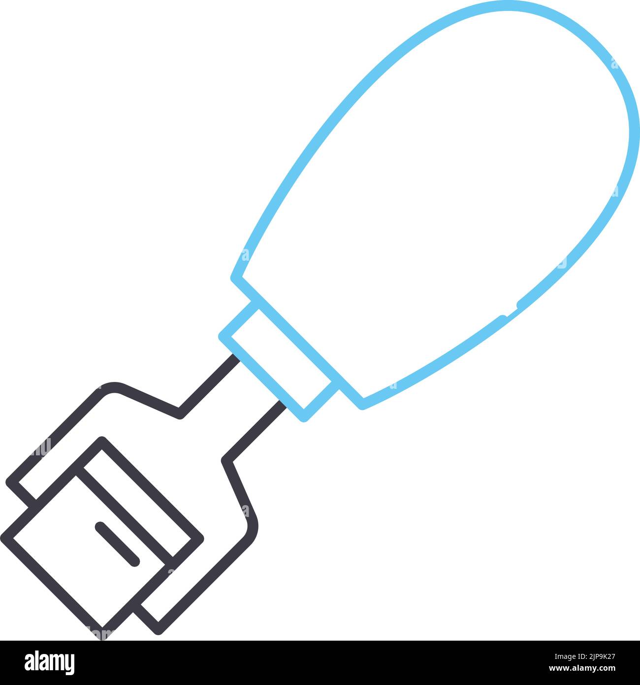 leather cutting tool line icon, outline symbol, vector illustration, concept sign Stock Vector ...