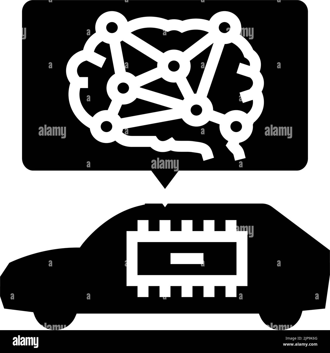 automotive intelligent glyph icon vector illustration Stock Vector ...