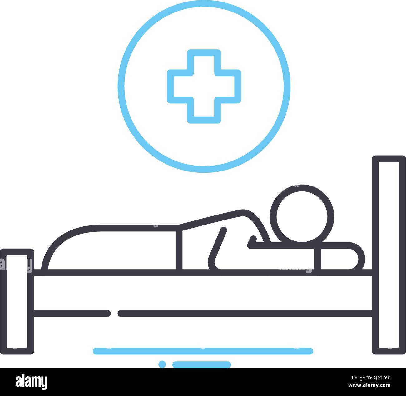 hospital line icon, outline symbol, vector illustration, concept sign ...