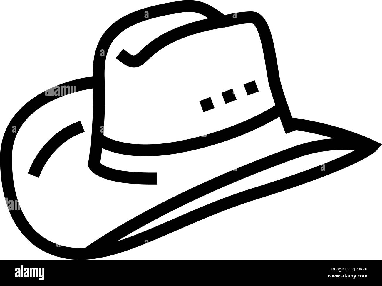 cowboy hat cap line icon vector illustration Stock Vector Image & Art ...