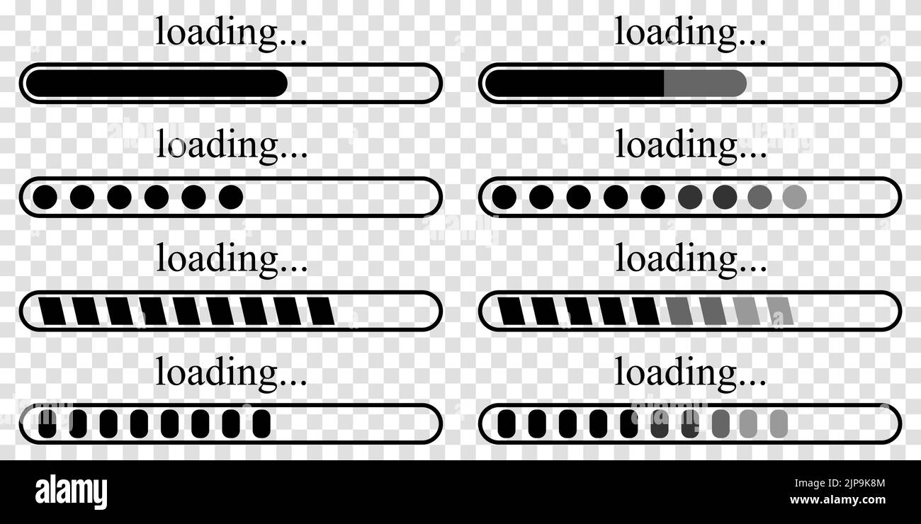 Set of loading icons. Use for mobile concept and web design. Vector ...