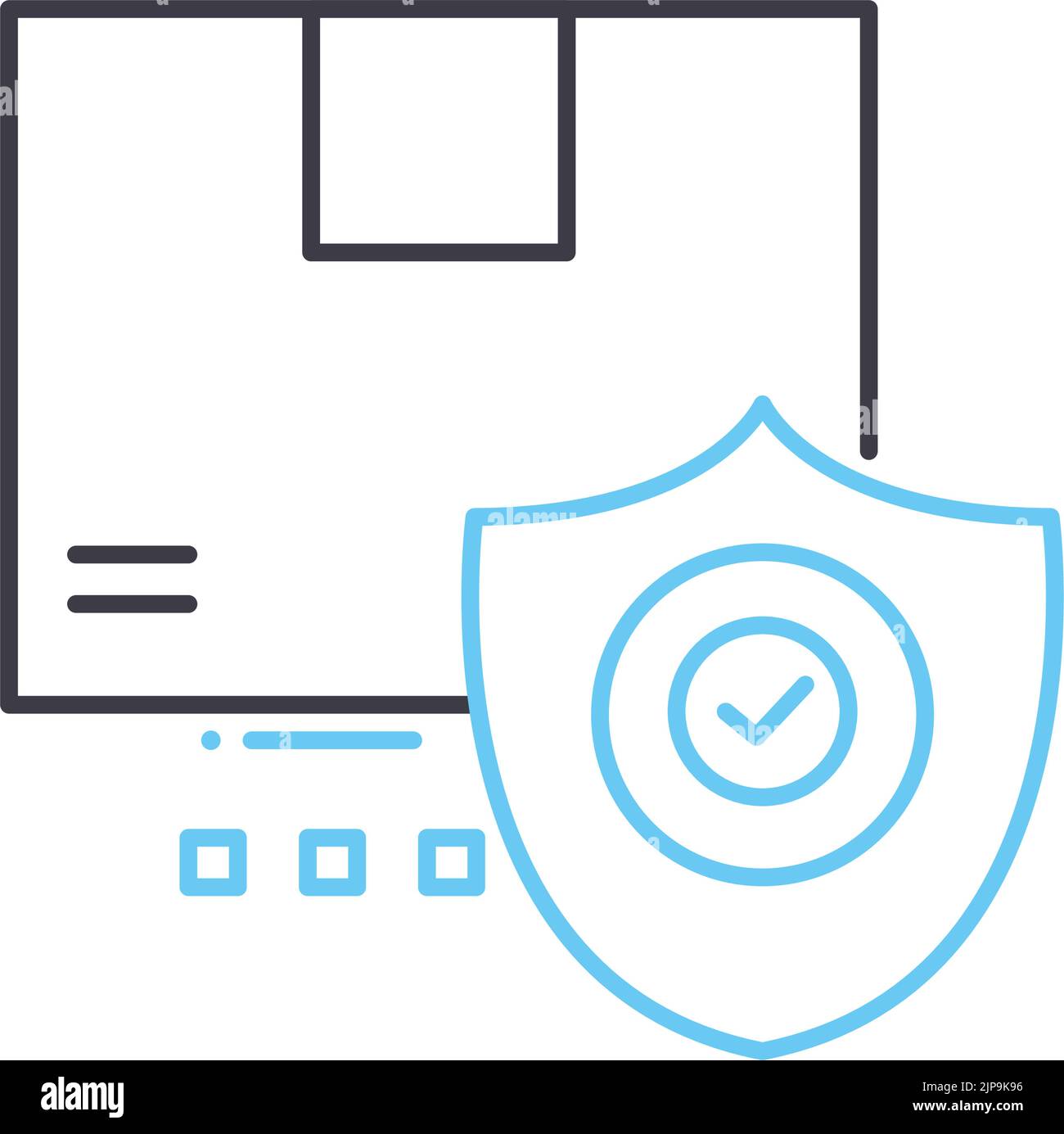 protection line icon, outline symbol, vector illustration, concept sign ...
