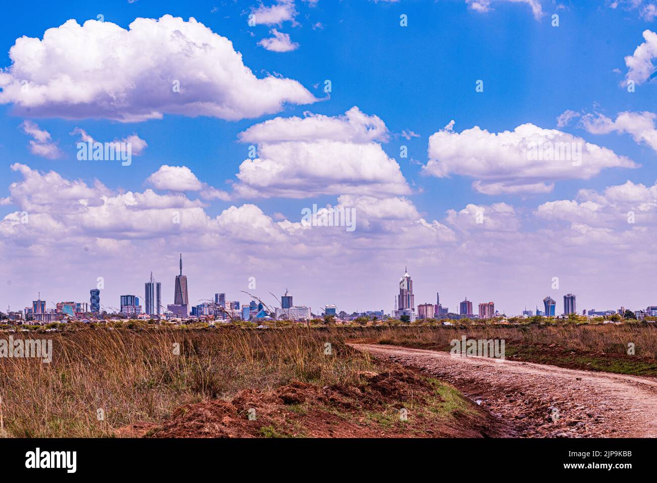 Nairobi Cityscape Capital City Of Kenya Modern Skyline Skyscrapers High ...
