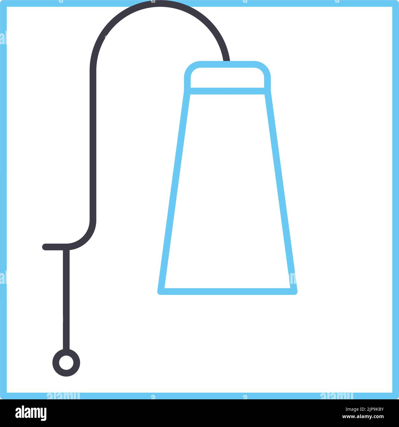 wall lamp line icon, outline symbol, vector illustration, concept sign ...