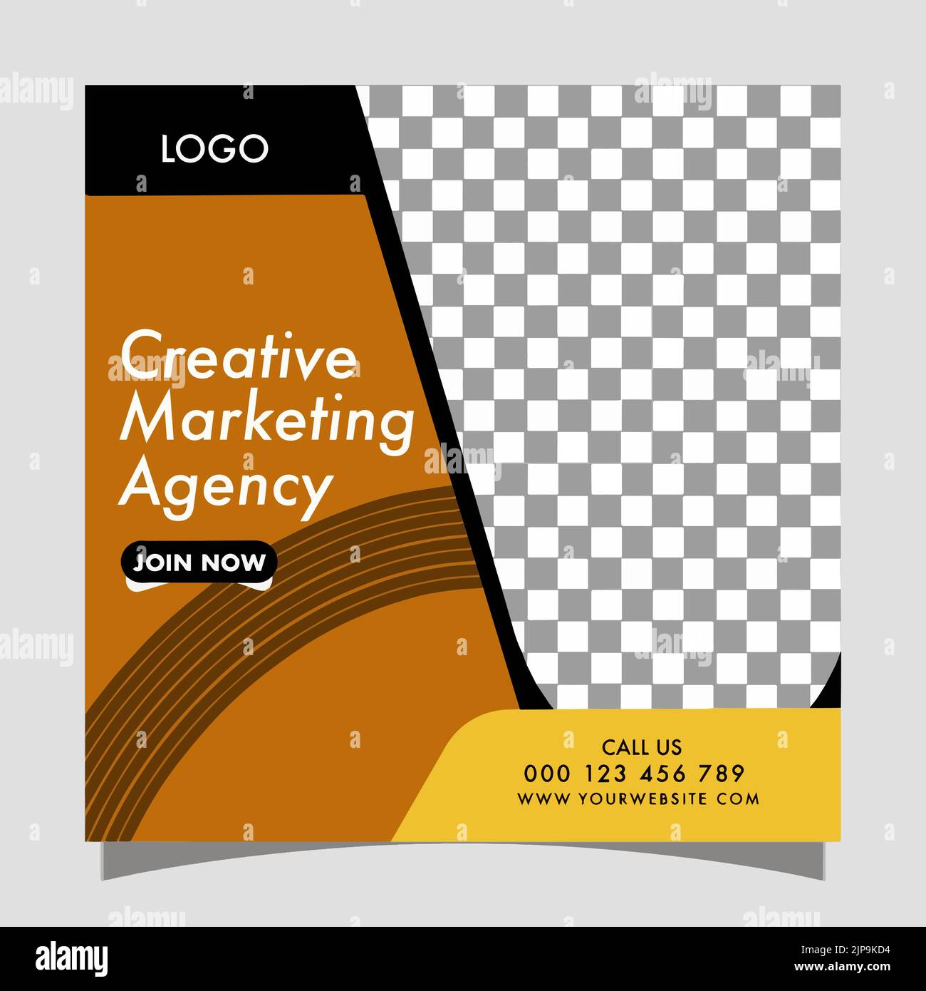 A digital business marketing social media banner with a space for your ...