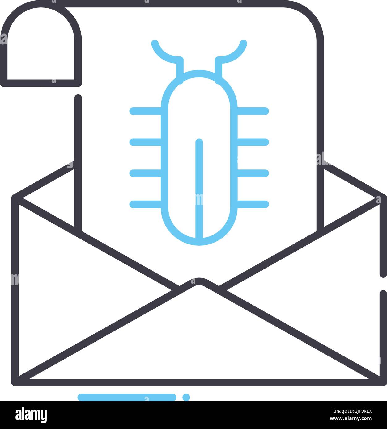 spam mail line icon, outline symbol, vector illustration, concept sign ...