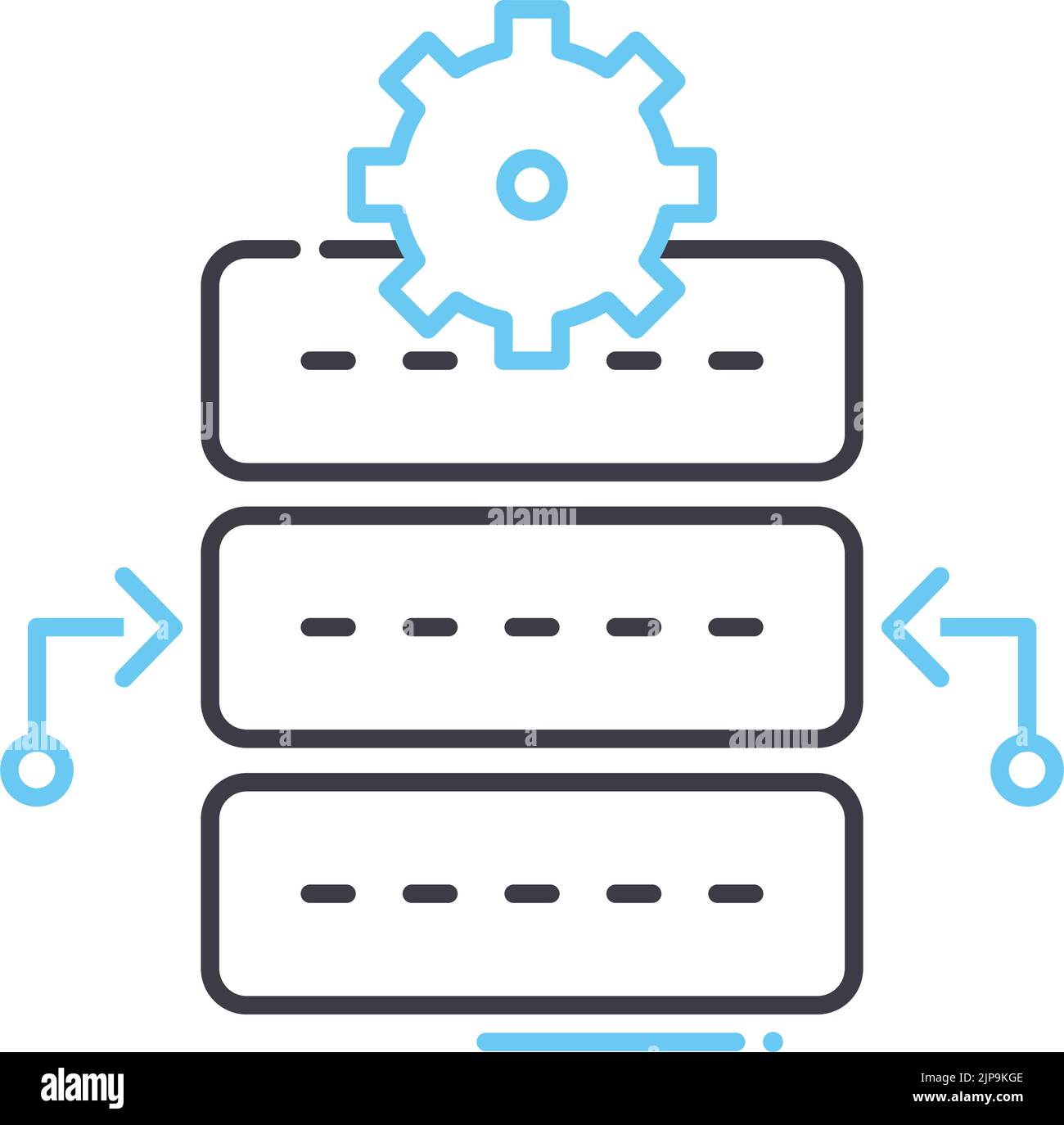 project data line icon, outline symbol, vector illustration, concept ...