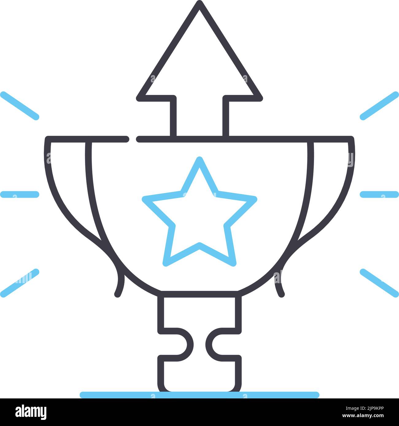 overcomes obstacles line icon, outline symbol, vector illustration ...