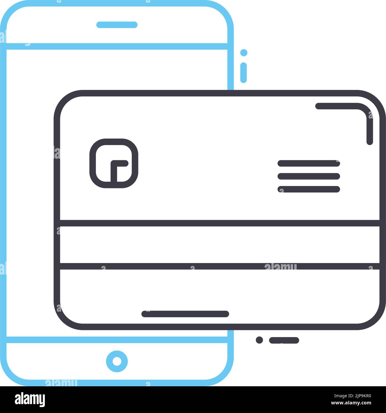 internet banking line icon, outline symbol, vector illustration ...