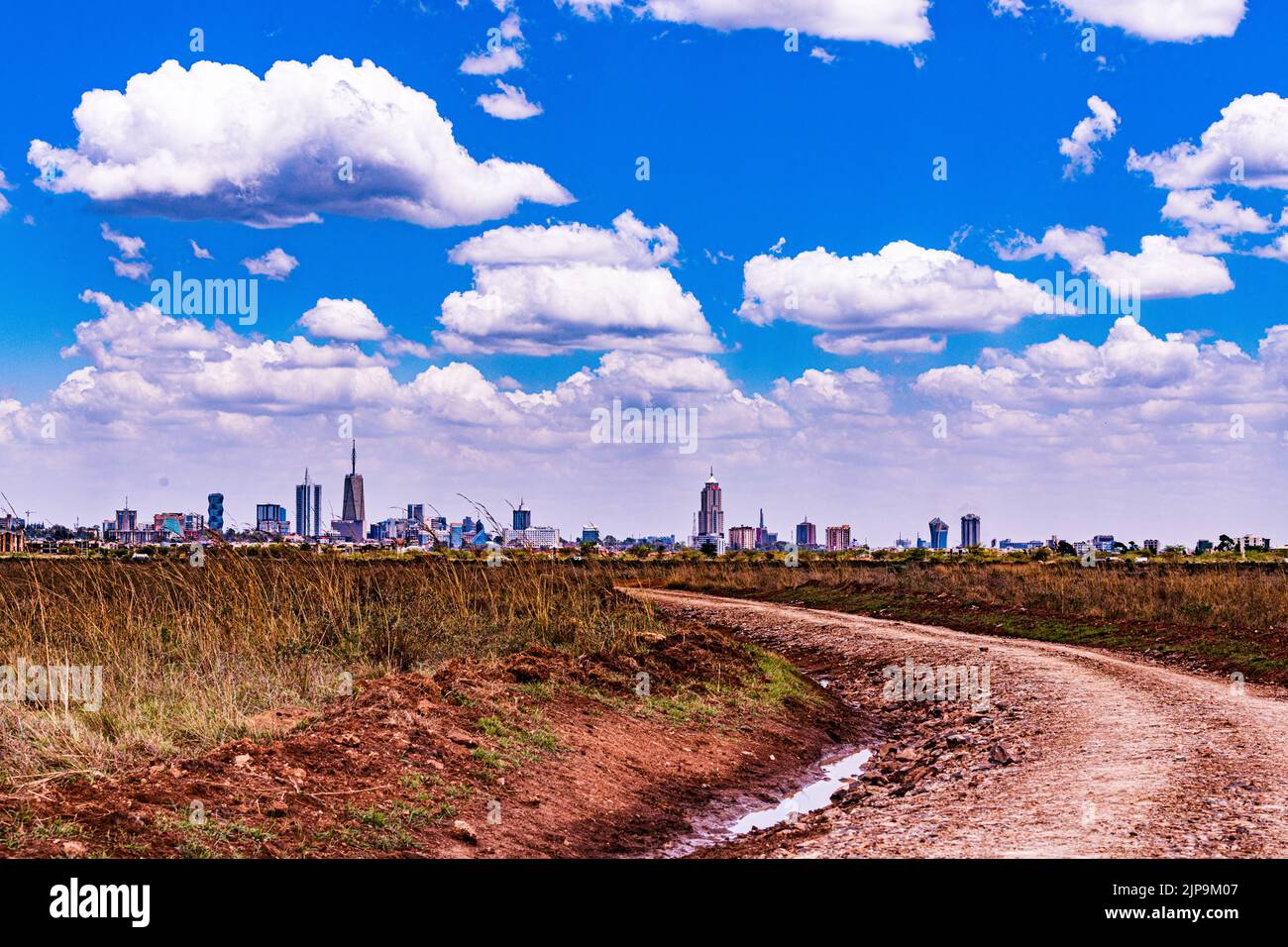 Nairobi Cityscape Capital City Of Kenya Modern Skyline Skyscrapers High ...