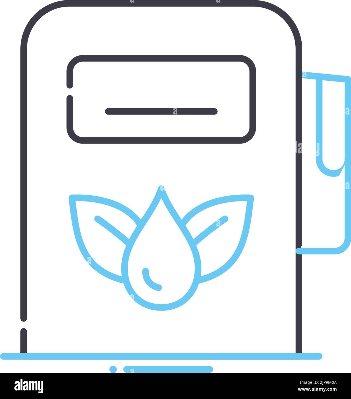fuel station line icon, outline symbol, vector illustration, concept ...