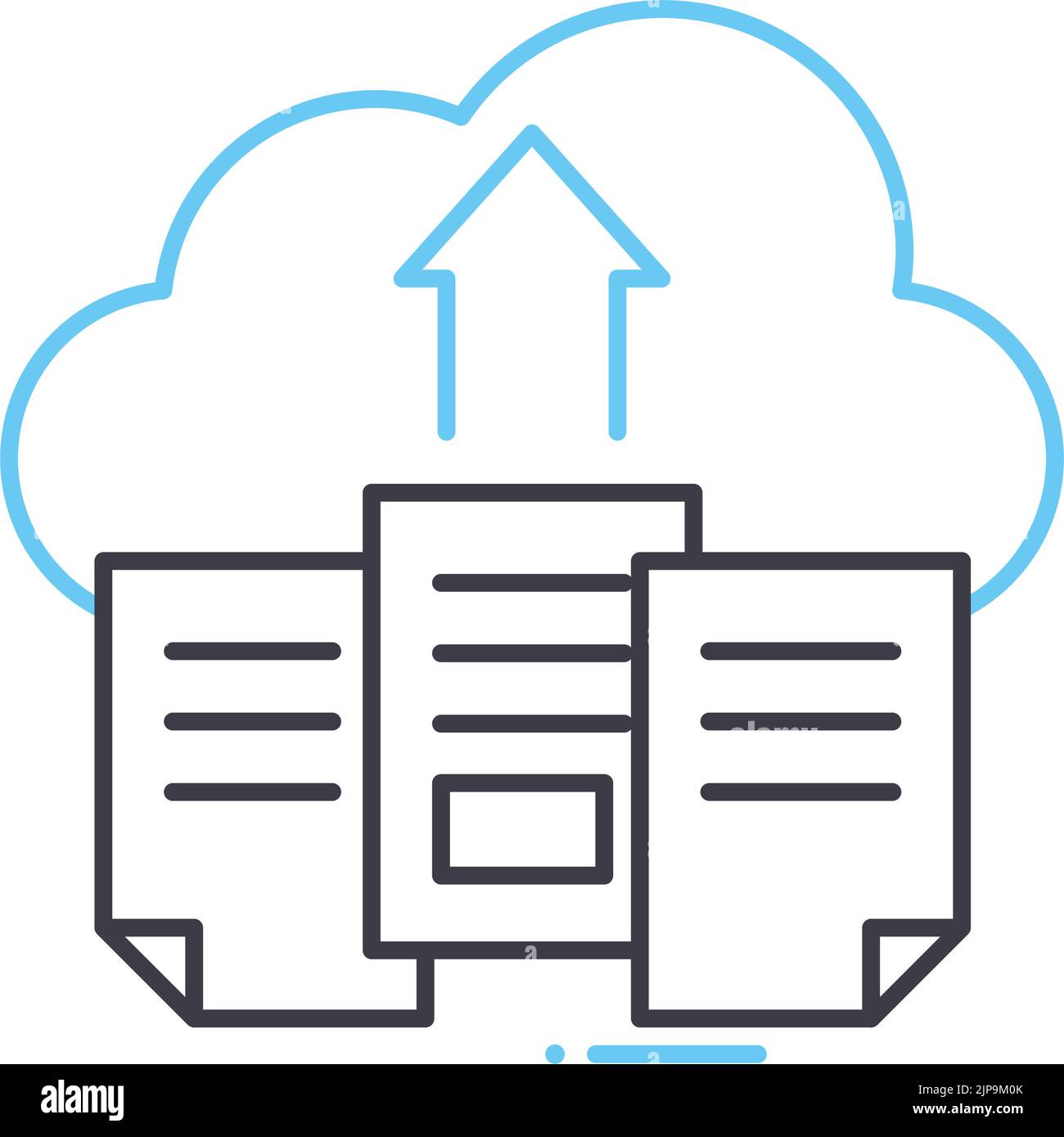 upload file line icon, outline symbol, vector illustration, concept sign Stock Vector Image ...