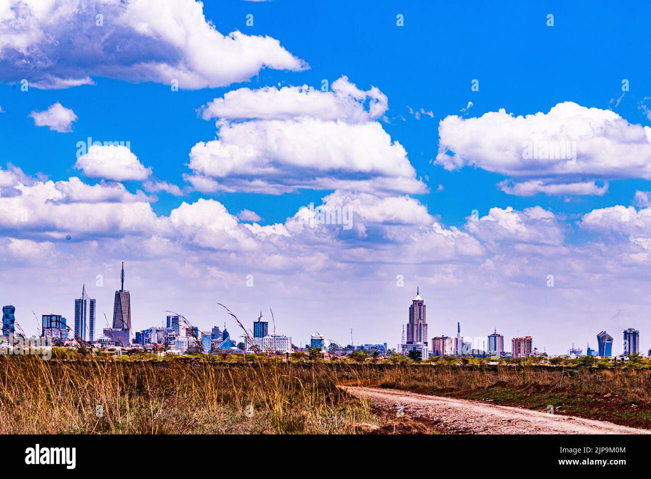 Nairobi Cityscape Capital City Of Kenya Modern Skyline Skyscrapers High ...