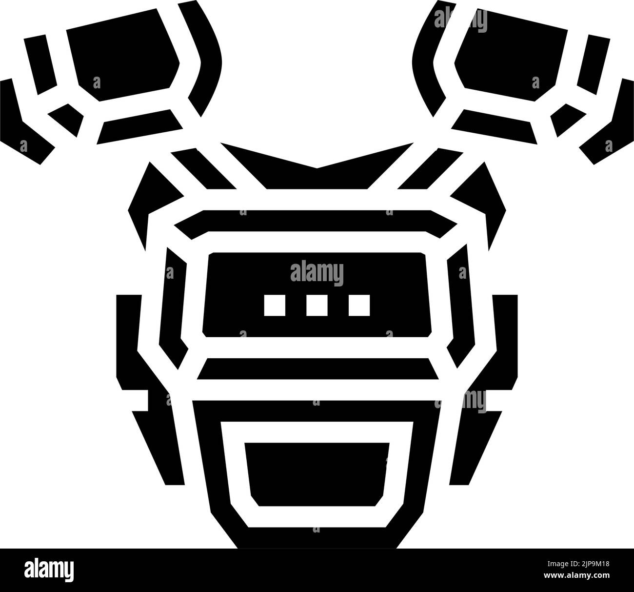armor viking glyph icon vector illustration Stock Vector Image & Art ...