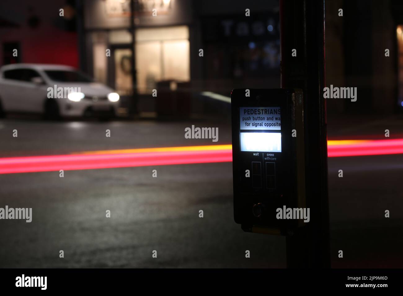 Prestwick Cross, Main Street, Prestwick, Ayrshire, Scotland, UK. Night ...