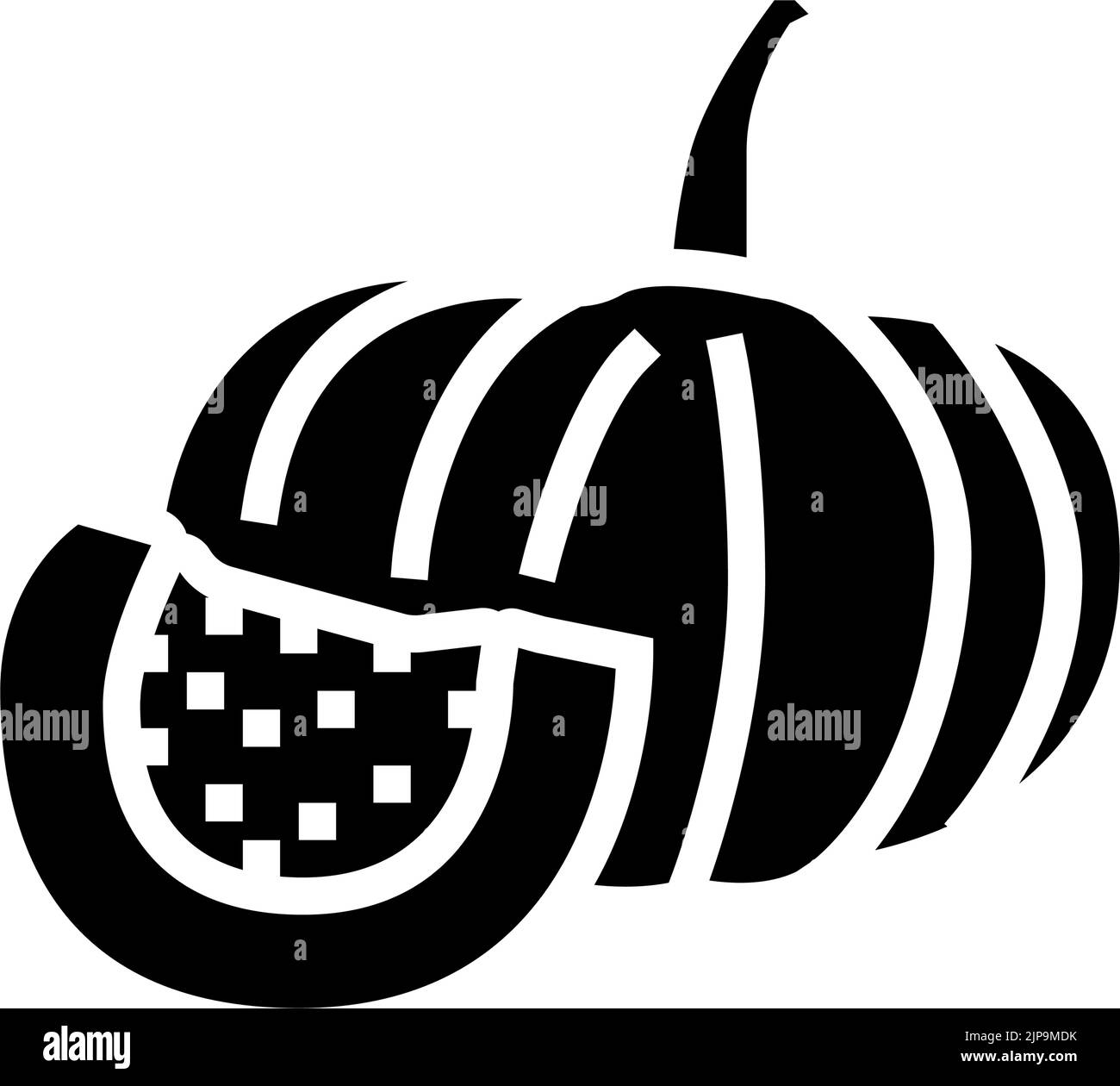 pumpkin piece glyph icon vector illustration Stock Vector Image & Art ...