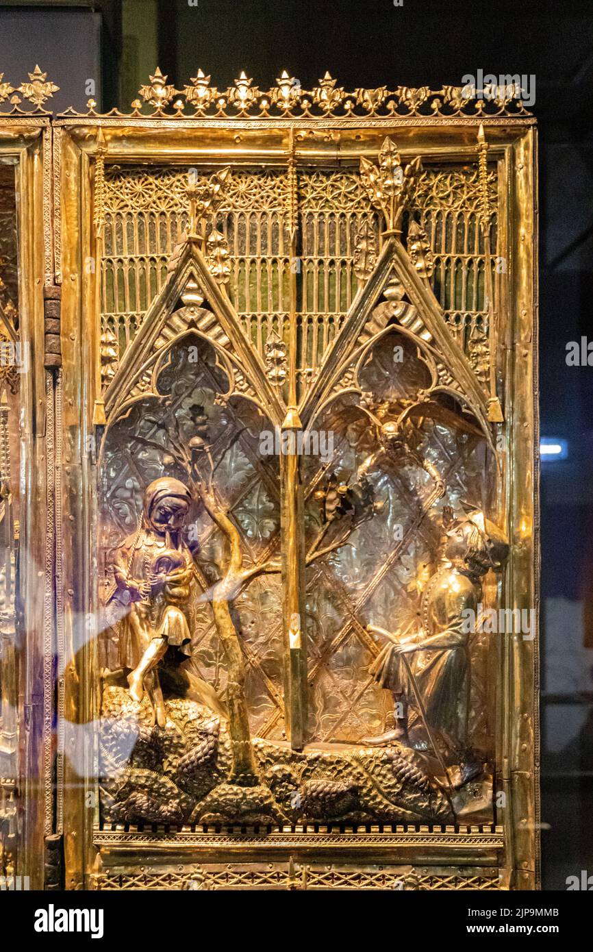 Guimaraes, Portugal. The Triptych of the Nativity, a portable ...