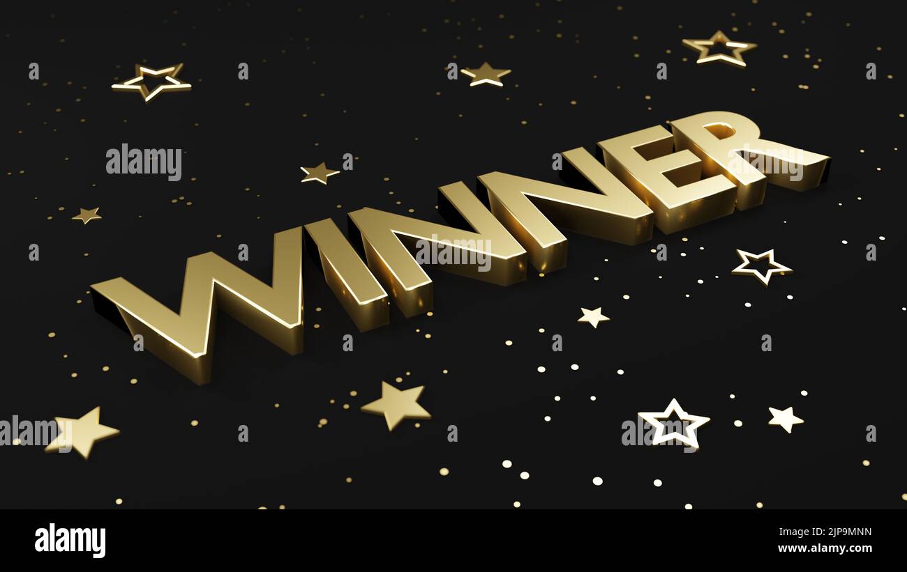 Gold star trophy black background hi-res stock photography and images ...
