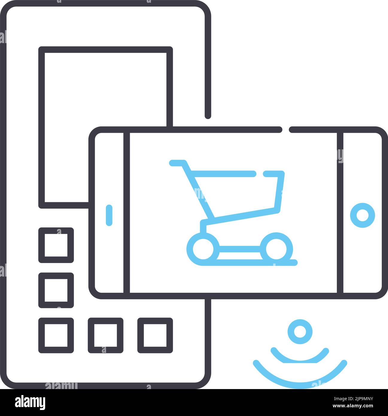 payment sync line icon, outline symbol, vector illustration, concept ...