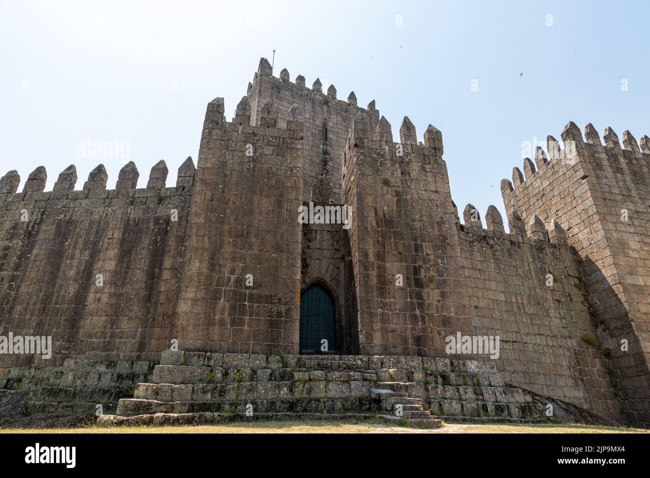 Guimaraes, Portugal. The Castelo de Guimaraes (Guimaraes Castle), 10th ...
