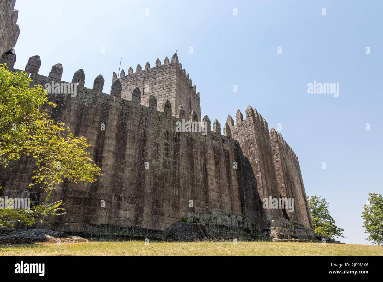 Guimaraes, Portugal. The Castelo de Guimaraes (Guimaraes Castle), 10th ...