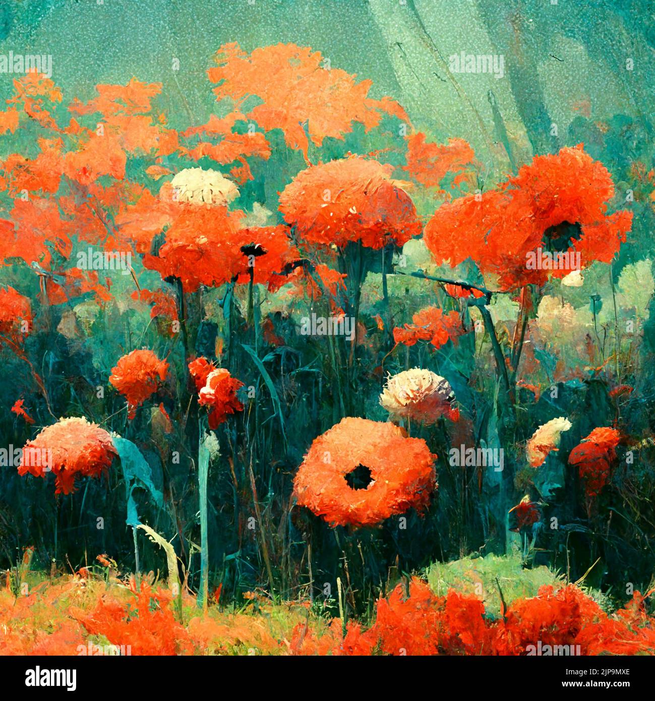 Beautiful poppy field in bright sunlight. Spring flower background ...