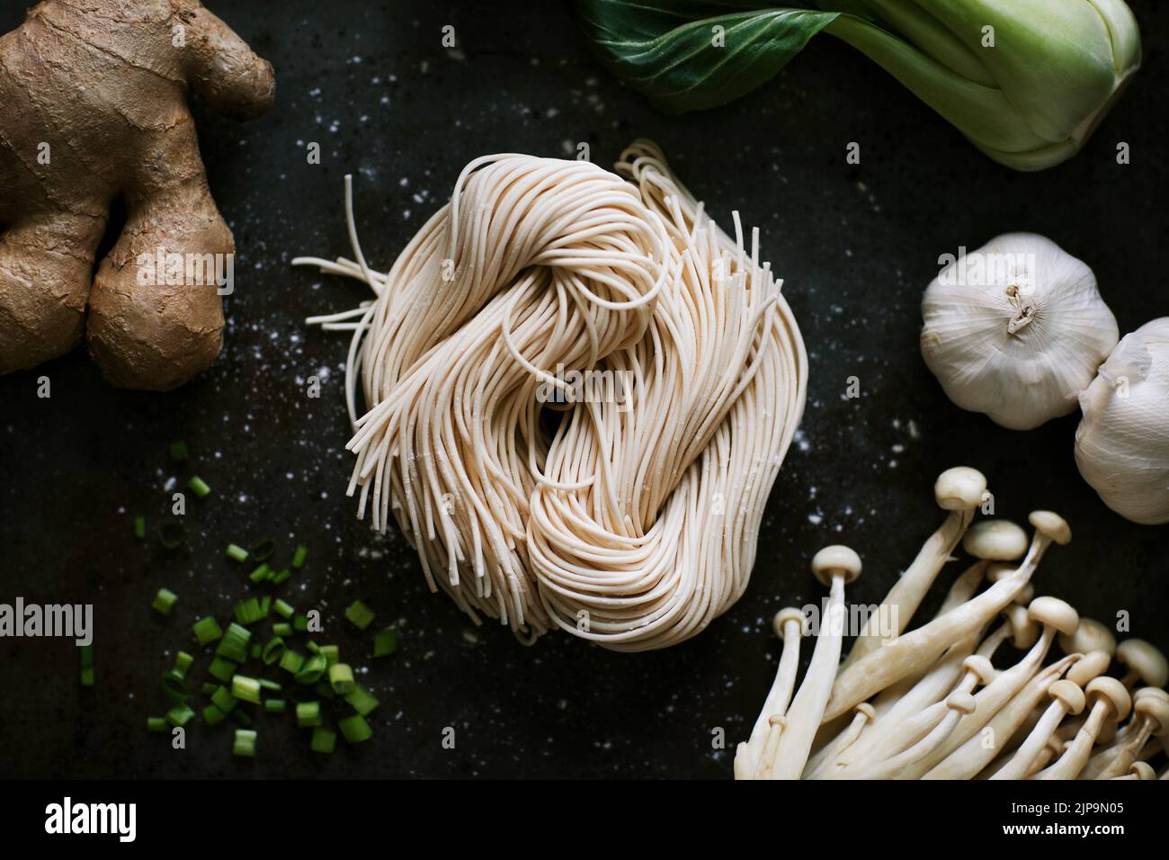 pasta dish, ingredient, ramen, pasta dishs, ingredients Stock Photo - Alamy