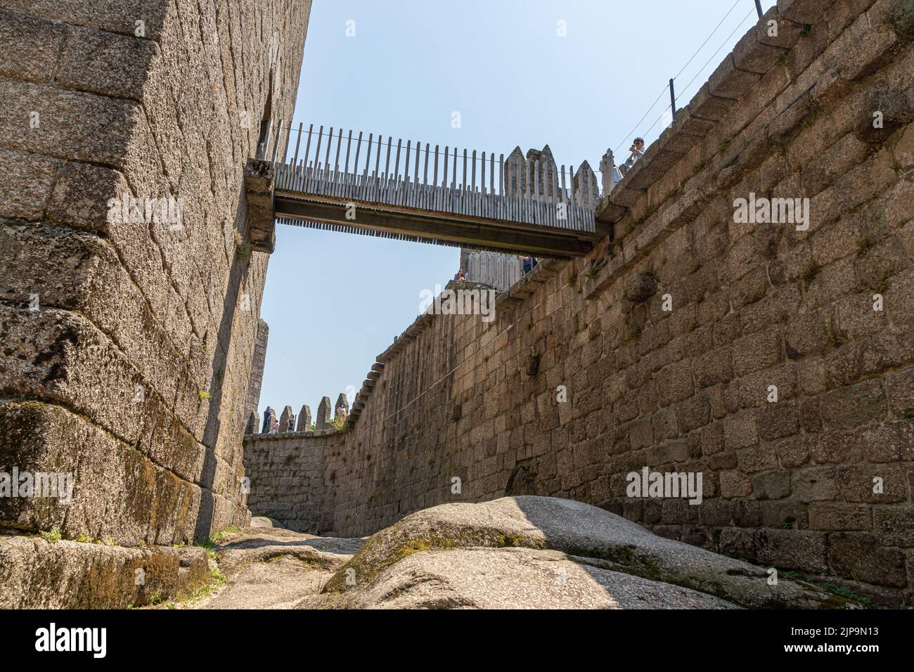 Guimaraes, Portugal. The Castelo de Guimaraes (Guimaraes Castle), 10th ...