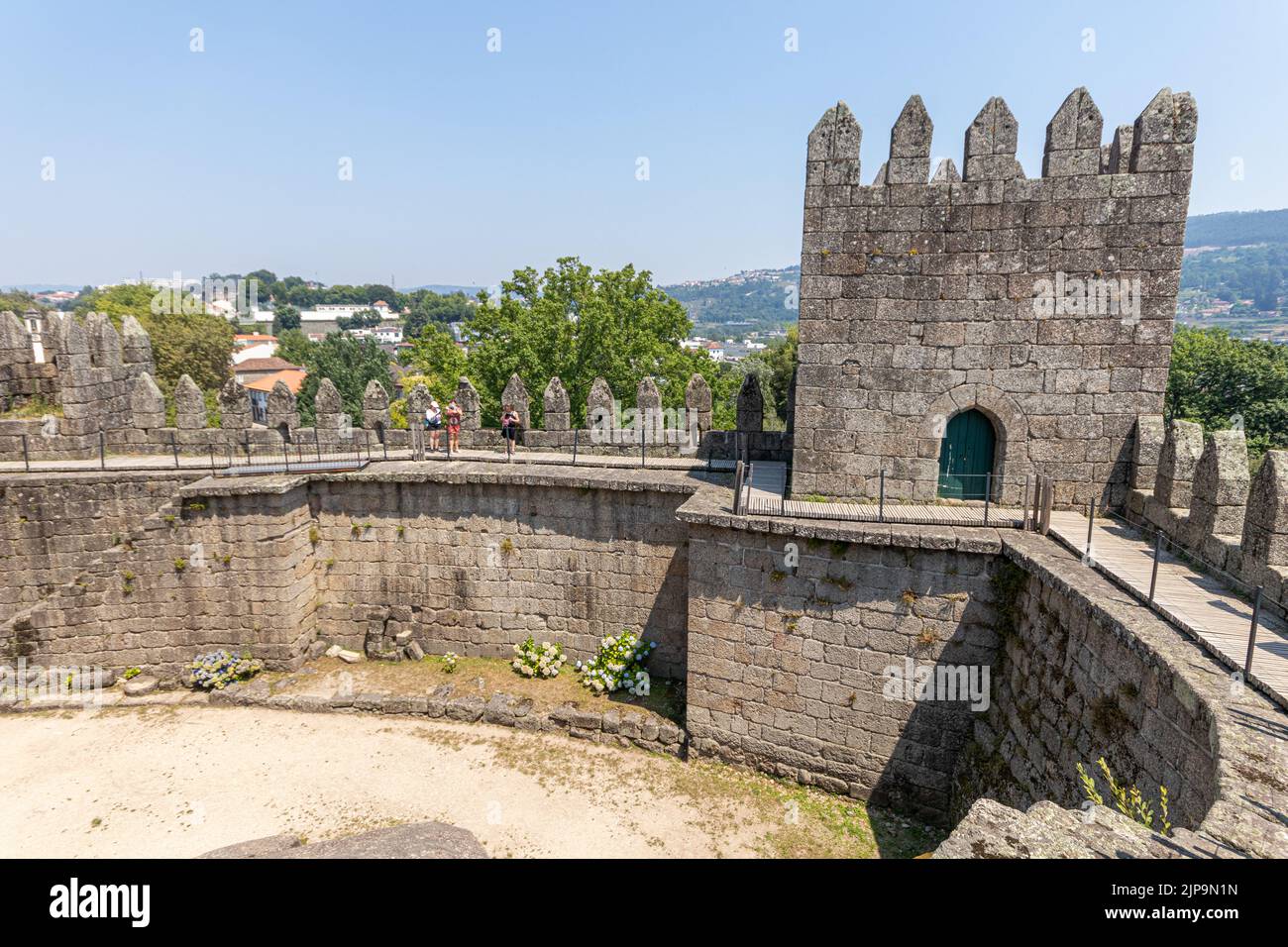 Guimaraes, Portugal. The Castelo de Guimaraes (Guimaraes Castle), 10th ...