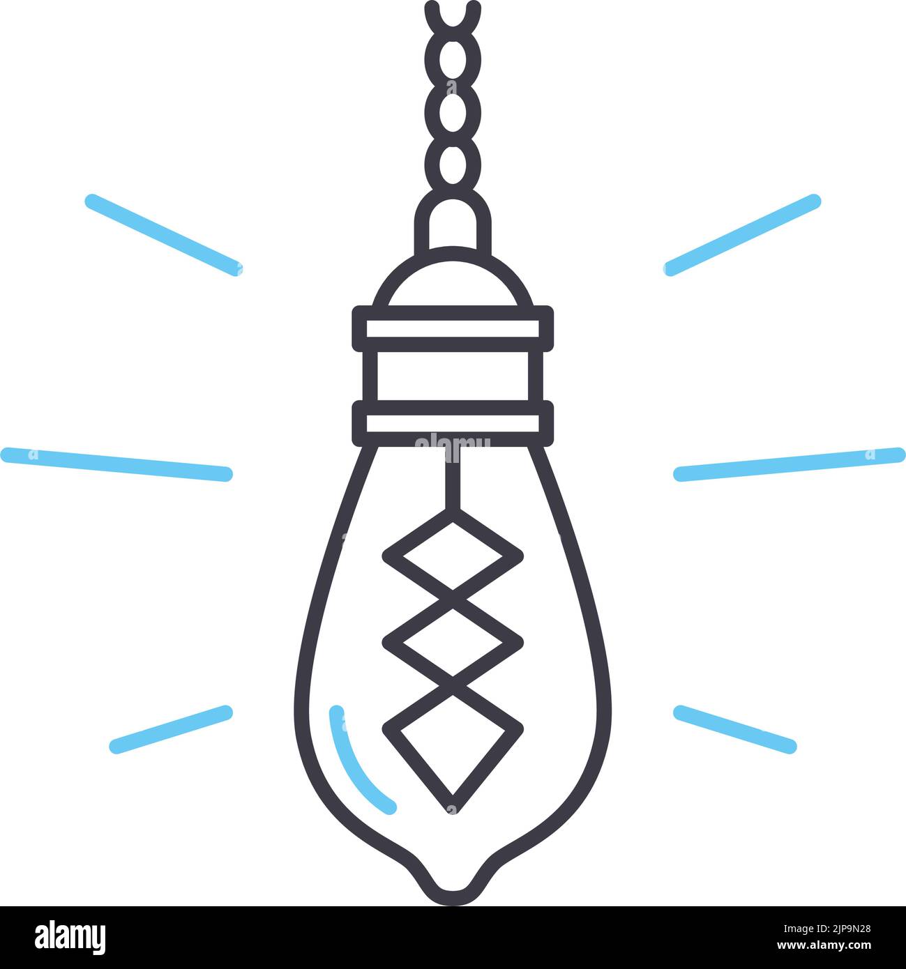 illumination line icon, outline symbol, vector illustration, concept ...
