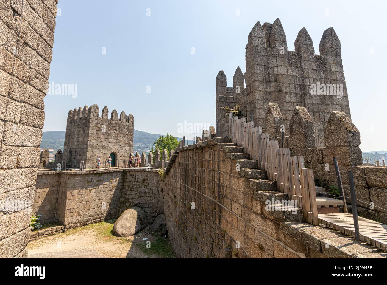 Guimaraes, Portugal. The Castelo de Guimaraes (Guimaraes Castle), 10th ...