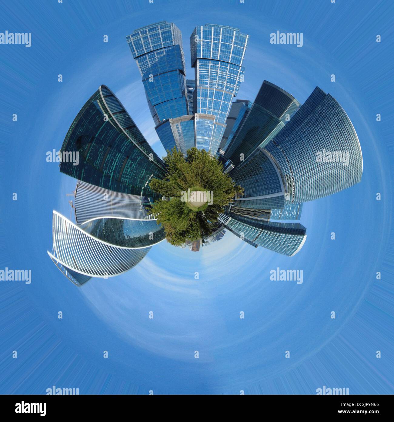 Aerial summer city view with High rise buildings Stock Photo - Alamy