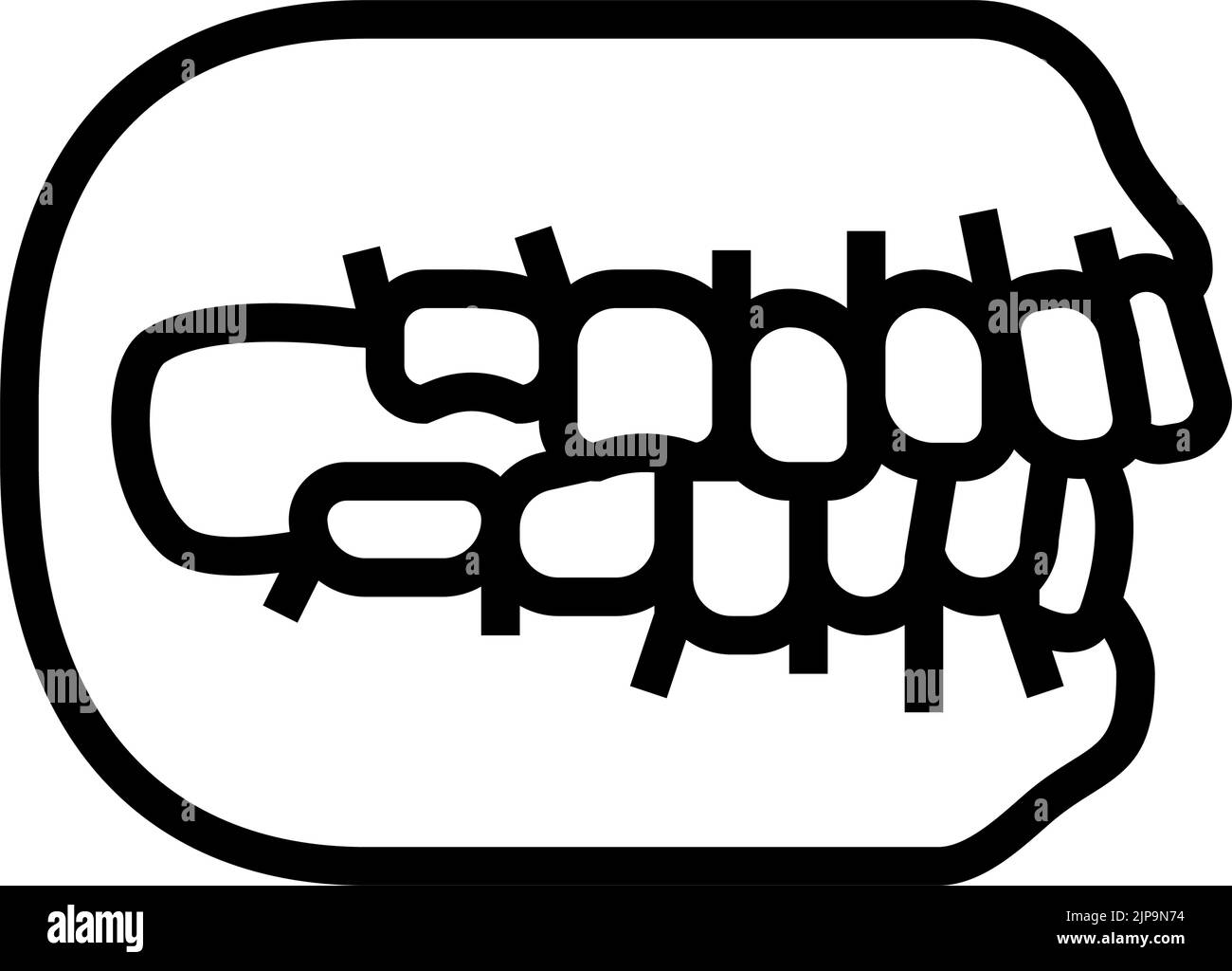 bite correction line icon vector illustration Stock Vector Image & Art ...