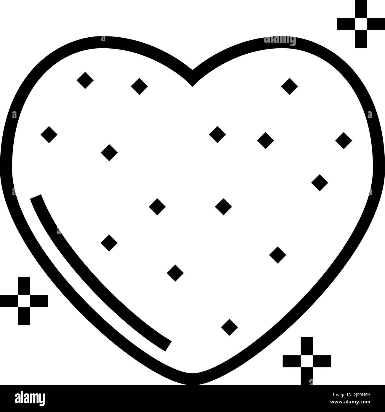 heart jelly candy gummy line icon vector illustration Stock Vector ...