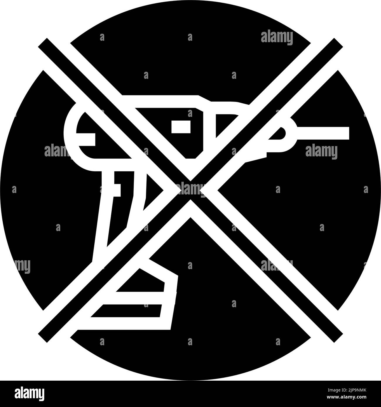 do not drill assembly furniture glyph icon vector illustration Stock ...