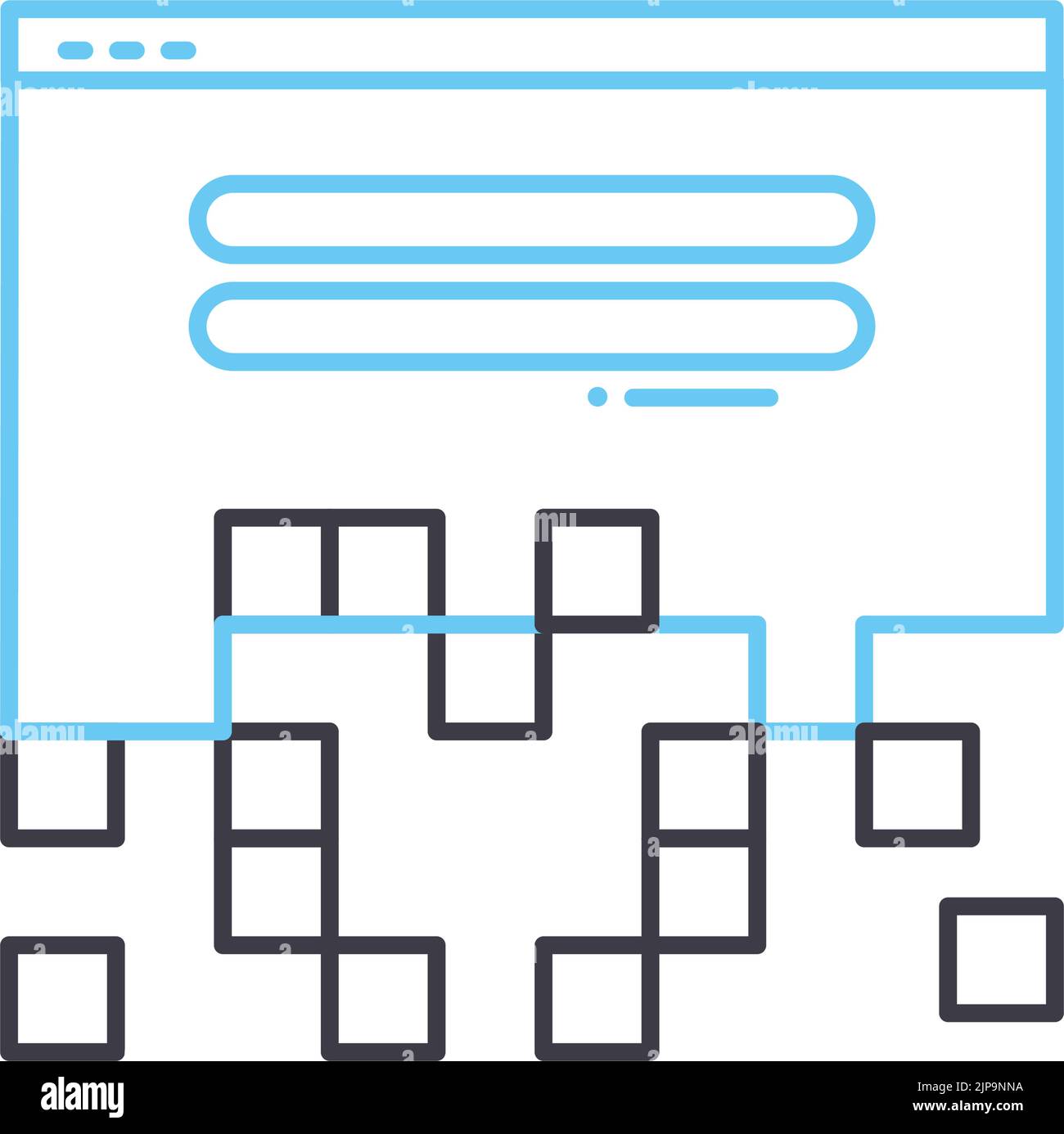 scrumble system line icon, outline symbol, vector illustration, concept ...