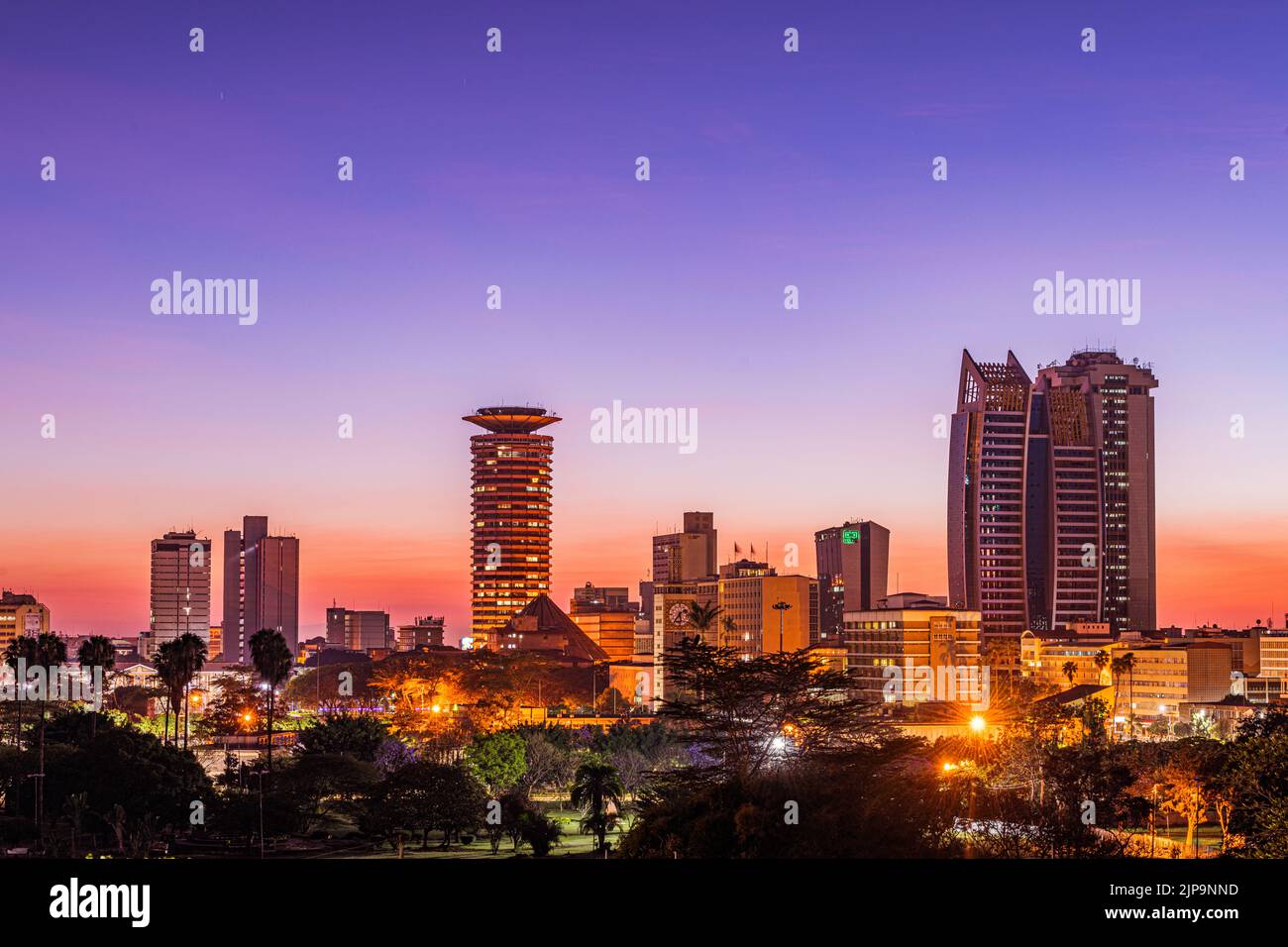Nairobi Cityscape Capital City Of Kenya Modern Skyline Skyscrapers High ...