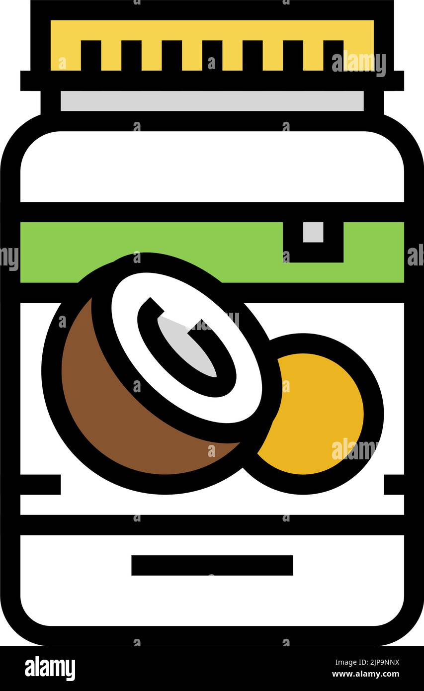 oil coconut coco color icon vector illustration Stock Vector Image ...