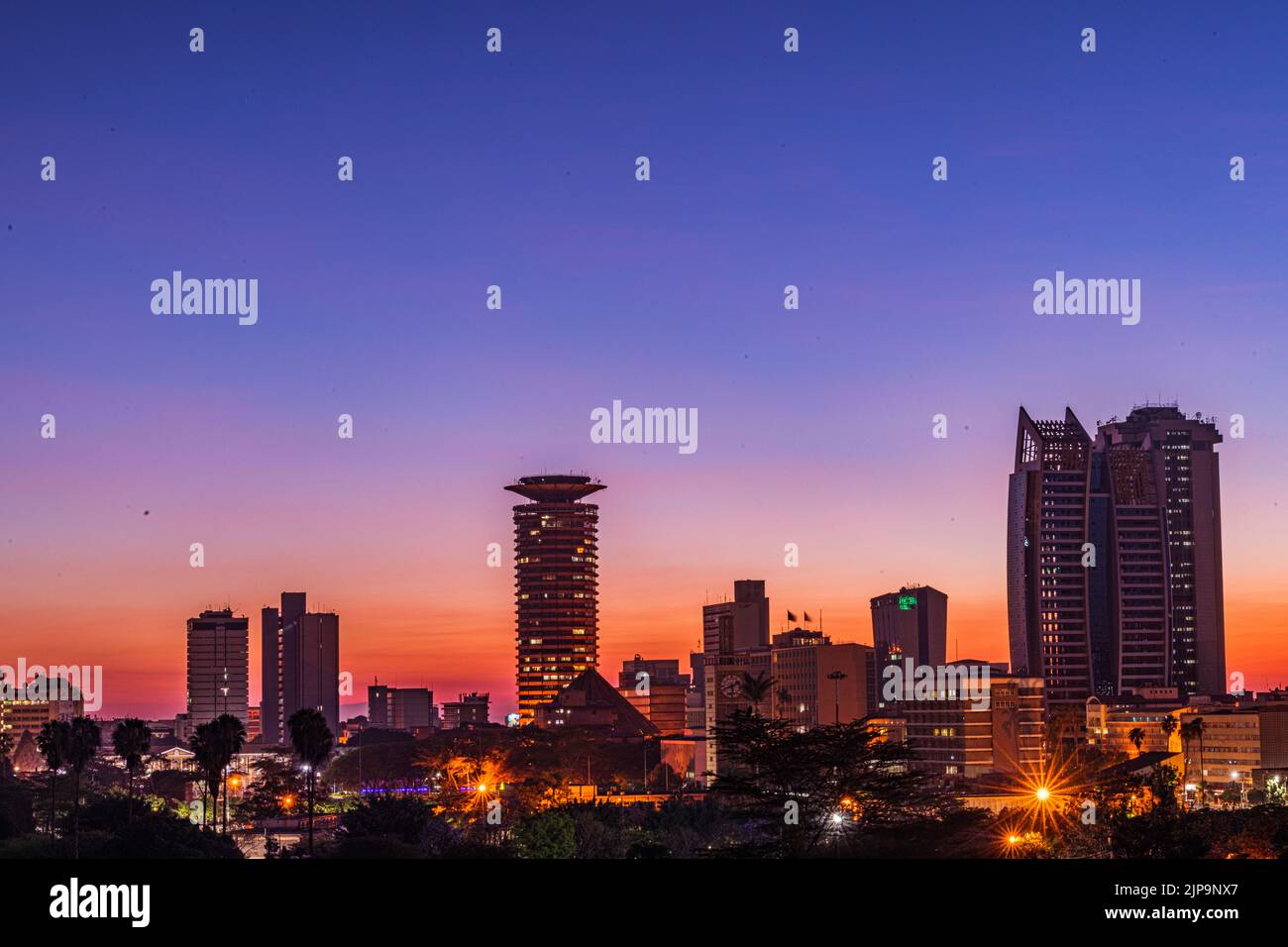 Nairobi Cityscape Capital City Of Kenya Modern Skyline Skyscrapers High ...