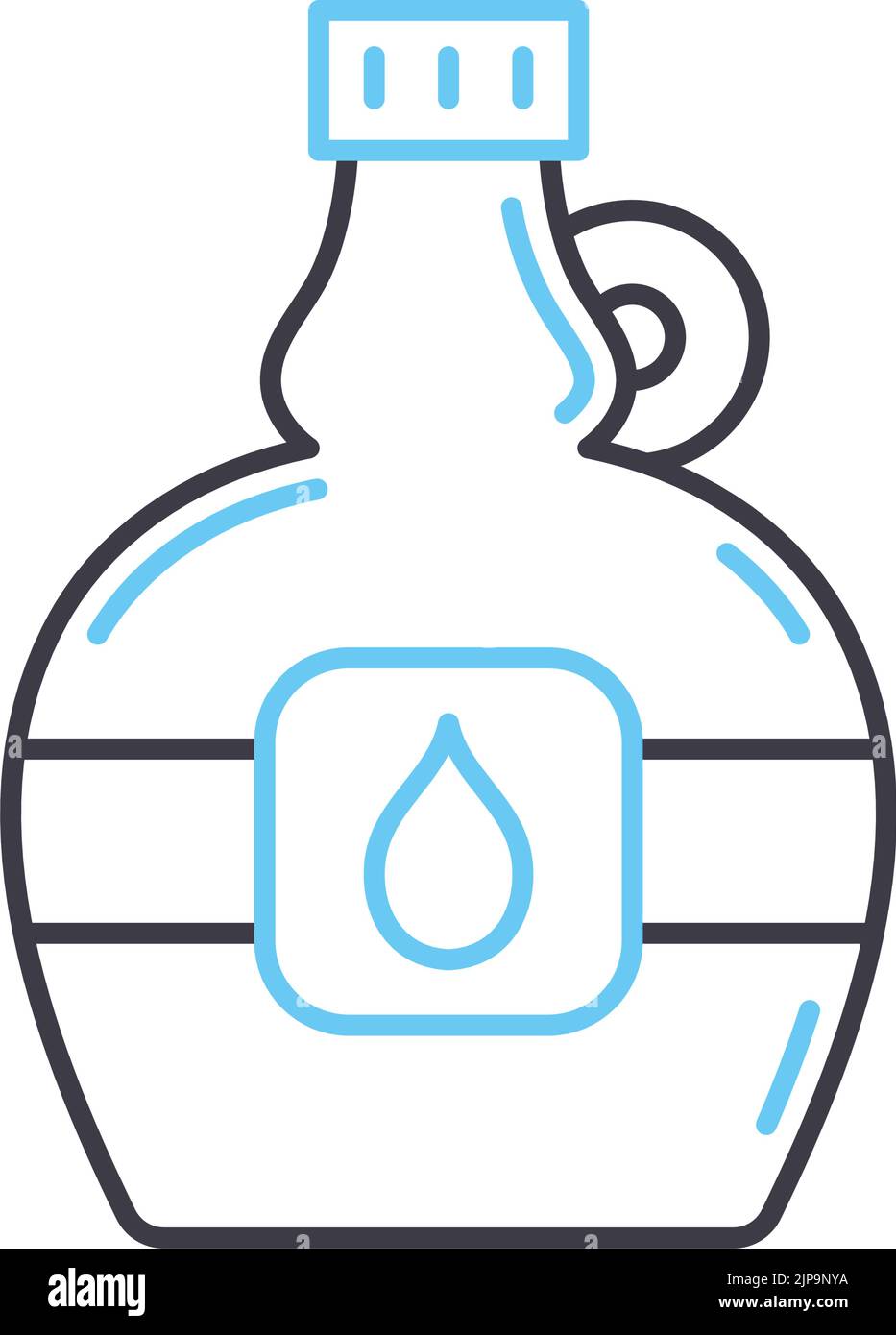 syrup line icon, outline symbol, vector illustration, concept sign ...