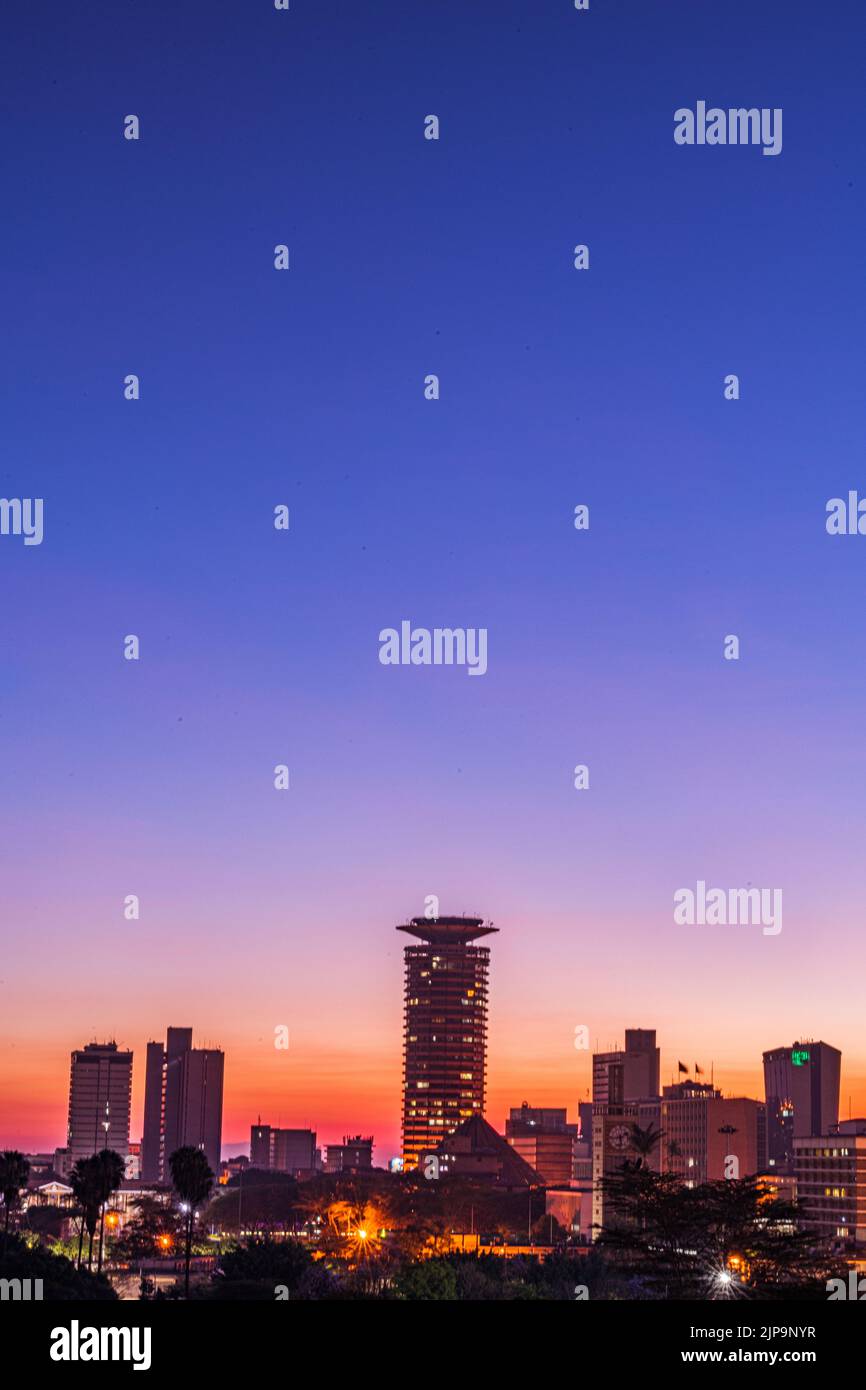 Nairobi Cityscape Capital City Of Kenya Modern Skyline Skyscrapers High ...