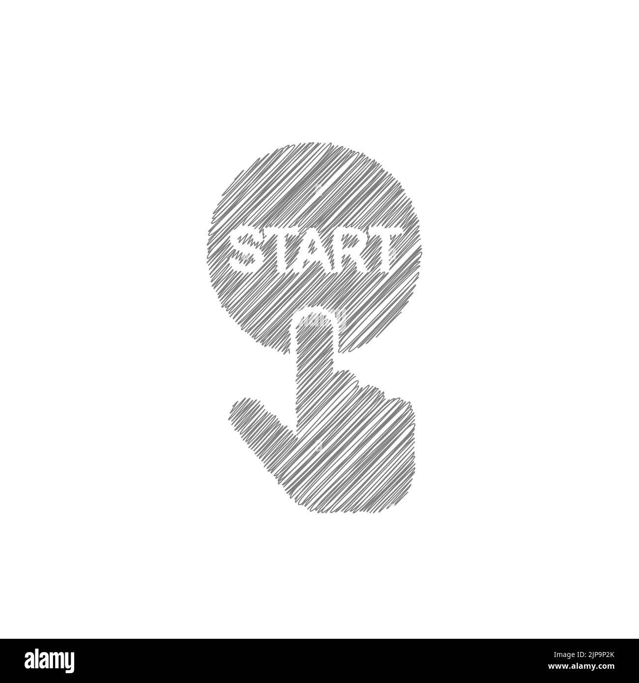 Finger pointing play button Black and White Stock Photos & Images - Alamy