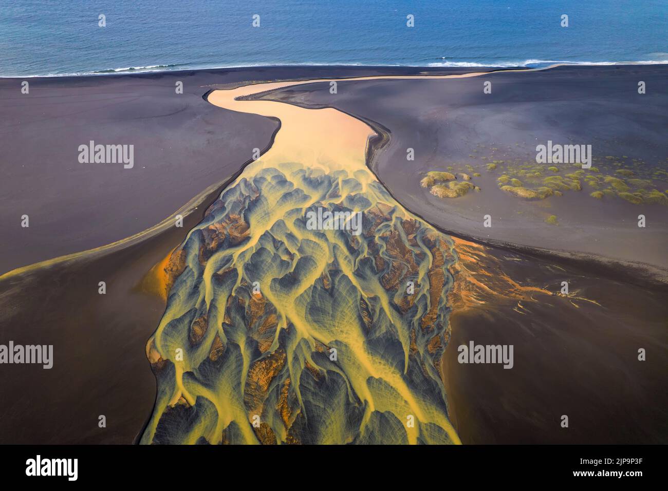 aerial, river, iceland, flow, estuary, drohnenflug, aerials, rivers, icelands, flows, estuaries ...