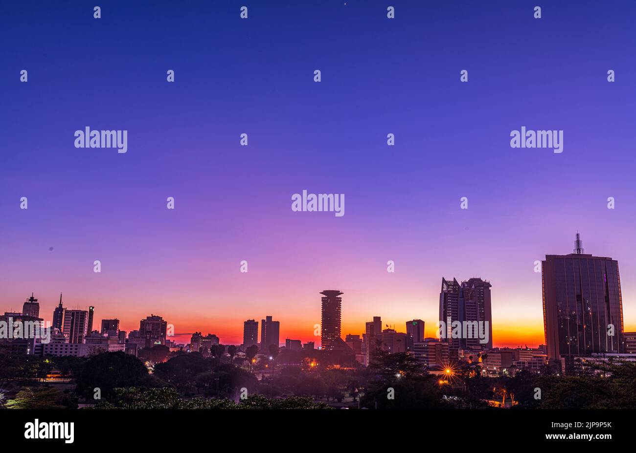 Nairobi Cityscape Capital City Of Kenya Modern Skyline Skyscrapers High ...