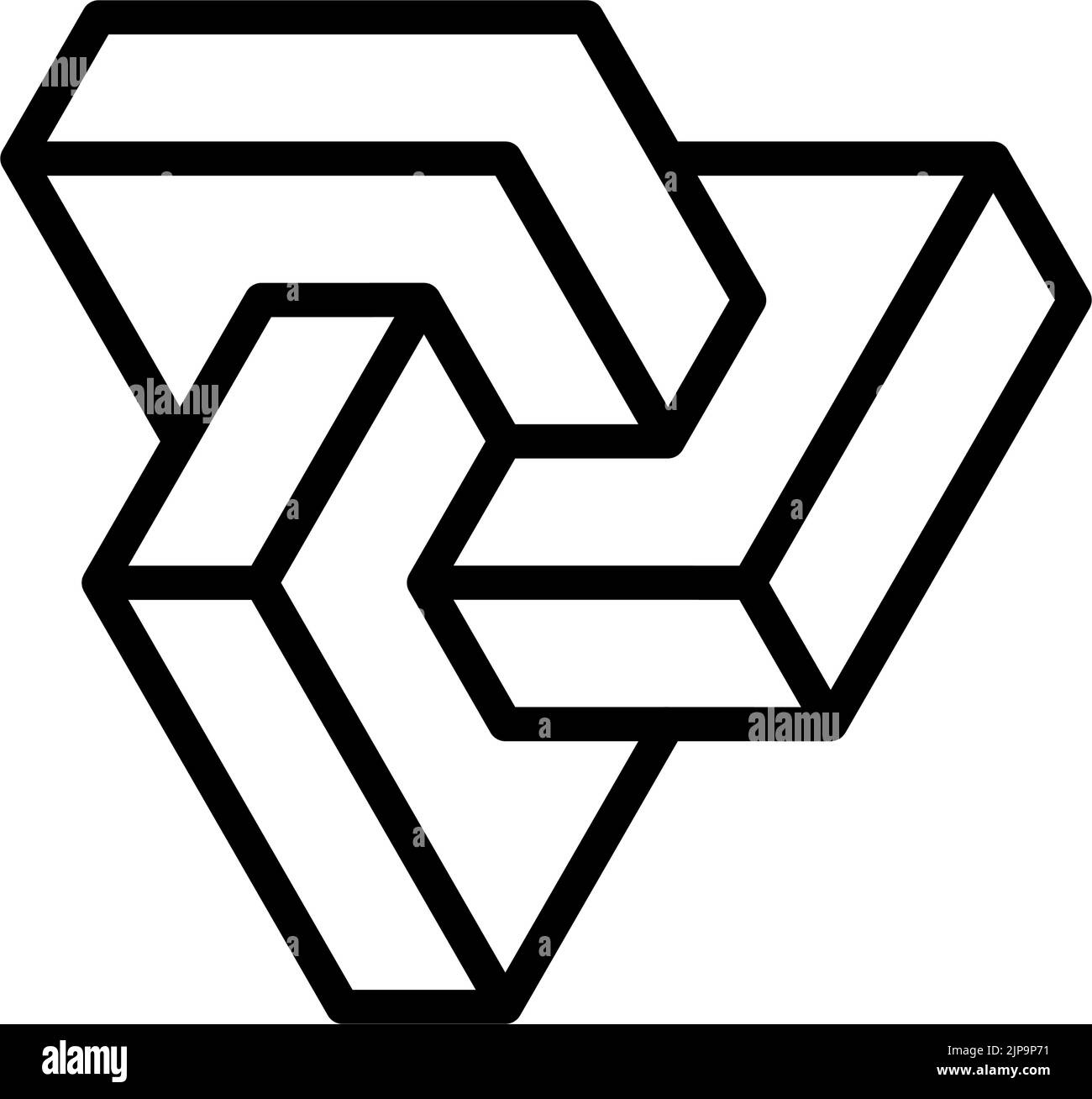 esher impossible geometric shape line icon vector illustration Stock ...