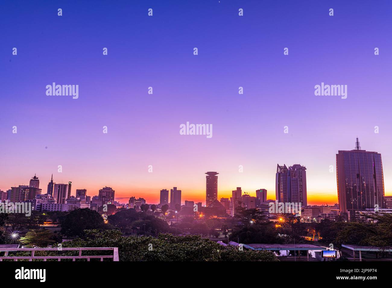 Nairobi Cityscape Capital City Of Kenya Modern Skyline Skyscrapers High ...