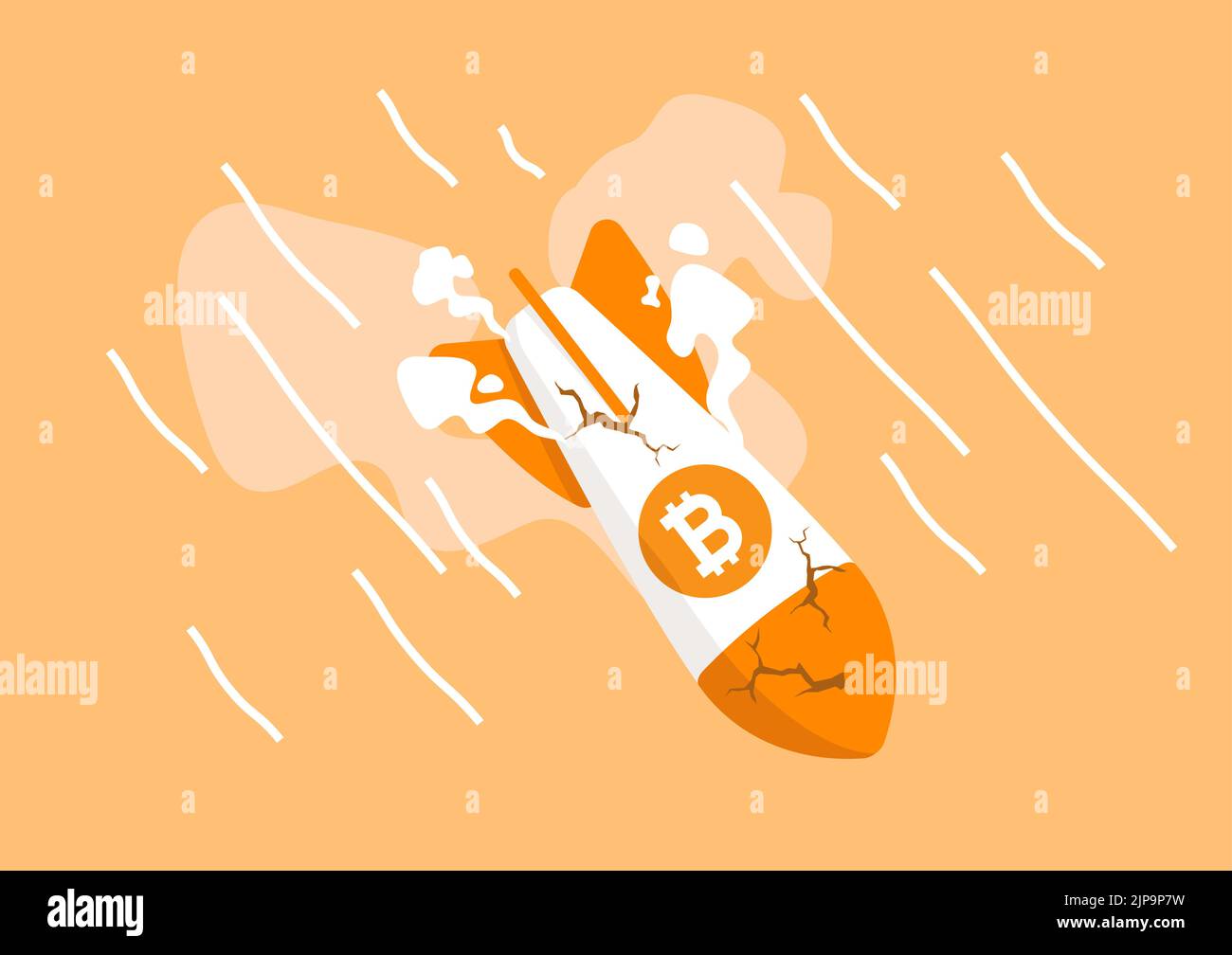 Rocket crash vector vectors hi-res stock photography and images - Alamy