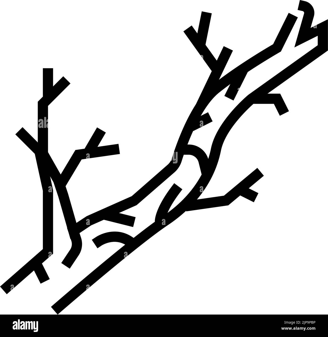 branch wood timber line icon vector illustration Stock Vector Image ...