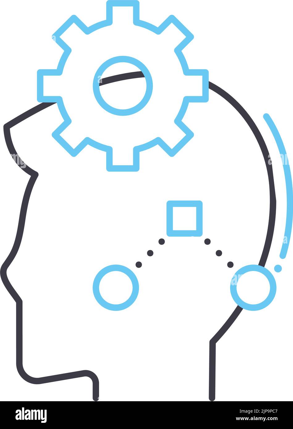 Personal Workflow Line Icon Outline Symbol Vector Illustration Concept Sign Stock Vector